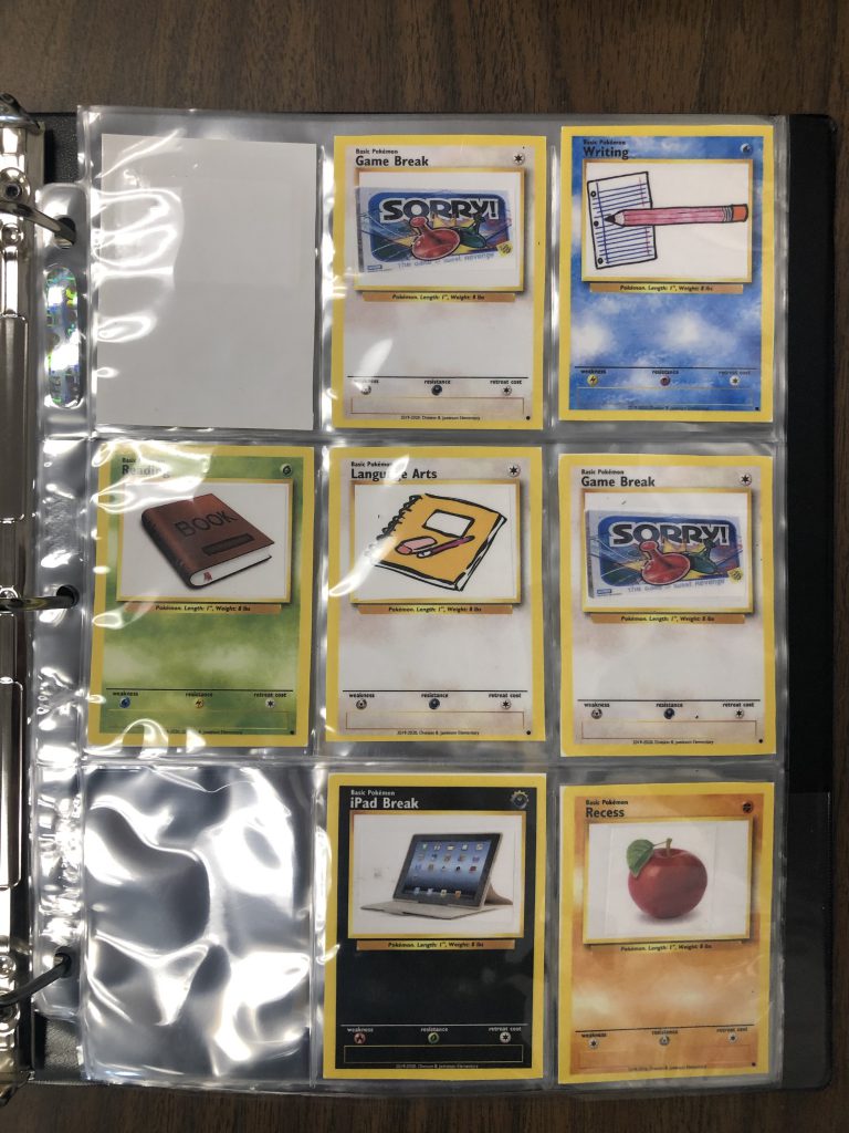 Teacher Win – Pokemon Cards for Visual Schedules | Adventures in Resource