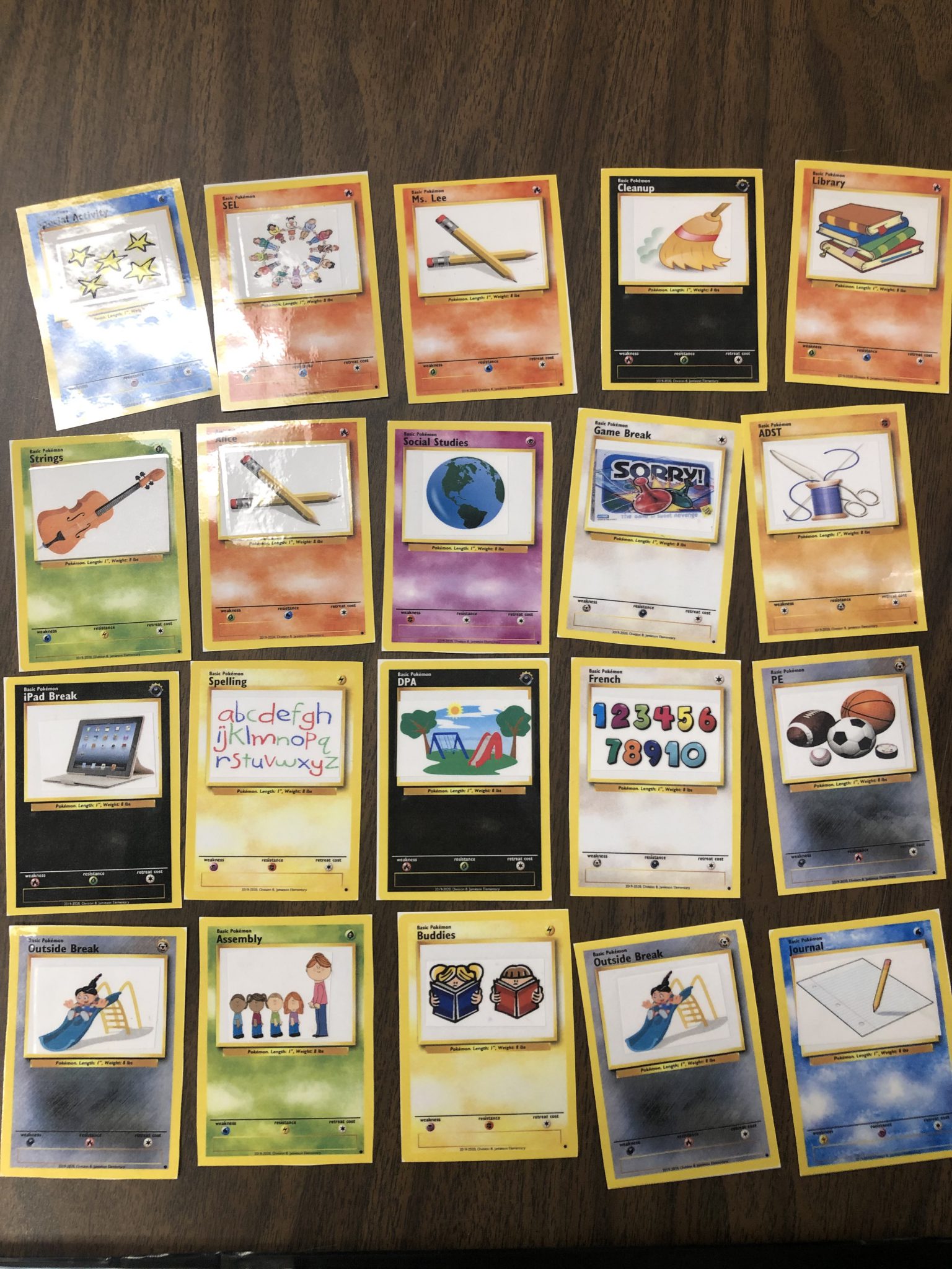 Teacher Win – Pokemon Cards for Visual Schedules | Adventures in Resource