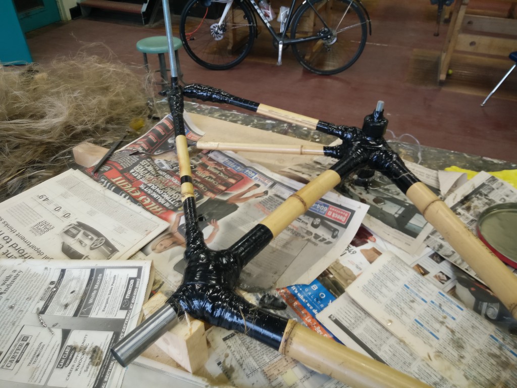 Bamboo Bike – Wrapping with Hemp Fiber and Epoxy – J. Spence – Science