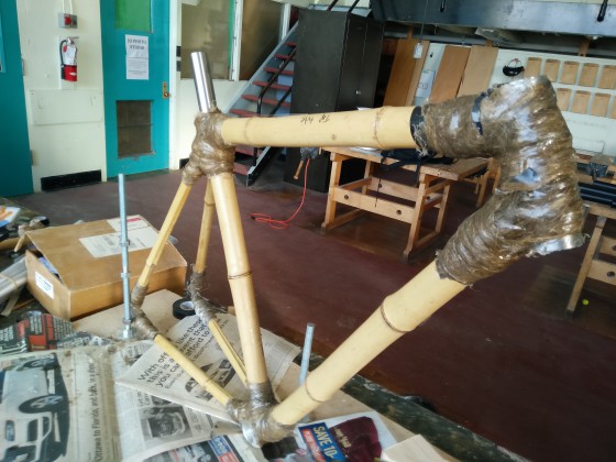 Bamboo Bike – Wrapping with Hemp Fiber and Epoxy – J. Spence – Science