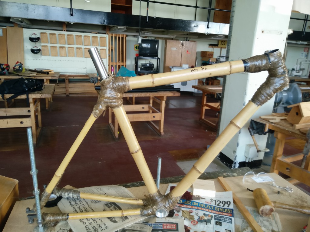 Bamboo Bike – Wrapping with Hemp Fiber and Epoxy – J. Spence – Science