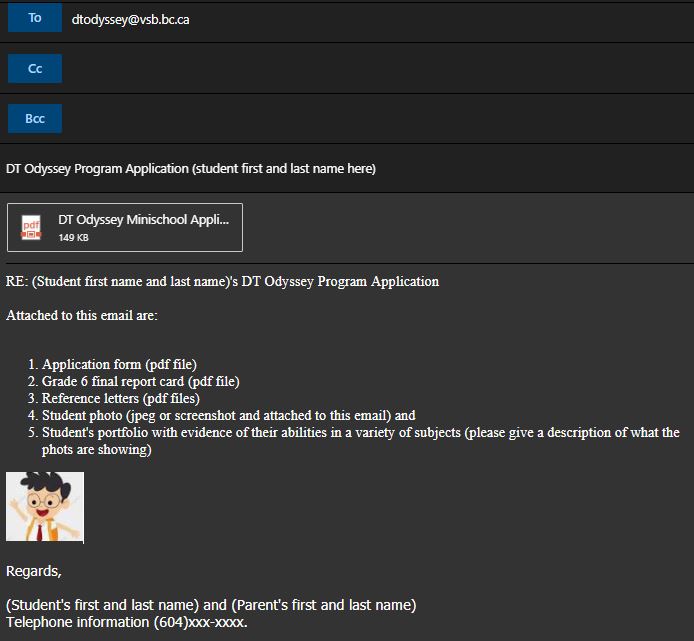 Application Forms – Odyssey/AP Mini School Program